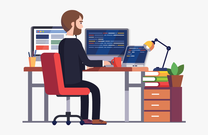 Web Design And Development - Computer Science Engineering Cartoon, HD Png Download , Transparent ...