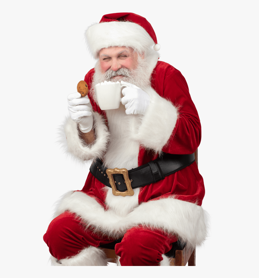 Men - Santa Drinking Tea Png, Transparent Png , Transparent Png Image ...