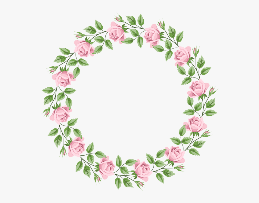 Frame Clipart Pink Rose - Transparent Flower Border Png, Png Download ...