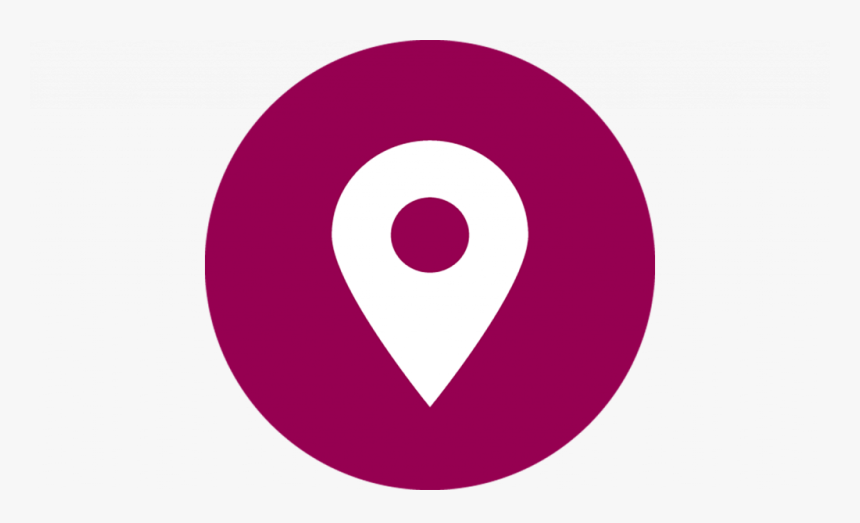 A Circular Icon Showing A White Location Marker - Circle, HD Png ...