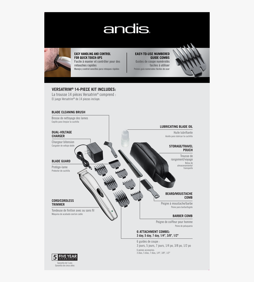 Andis Versatrim, HD Png Download , Transparent Png Image - PNGitem