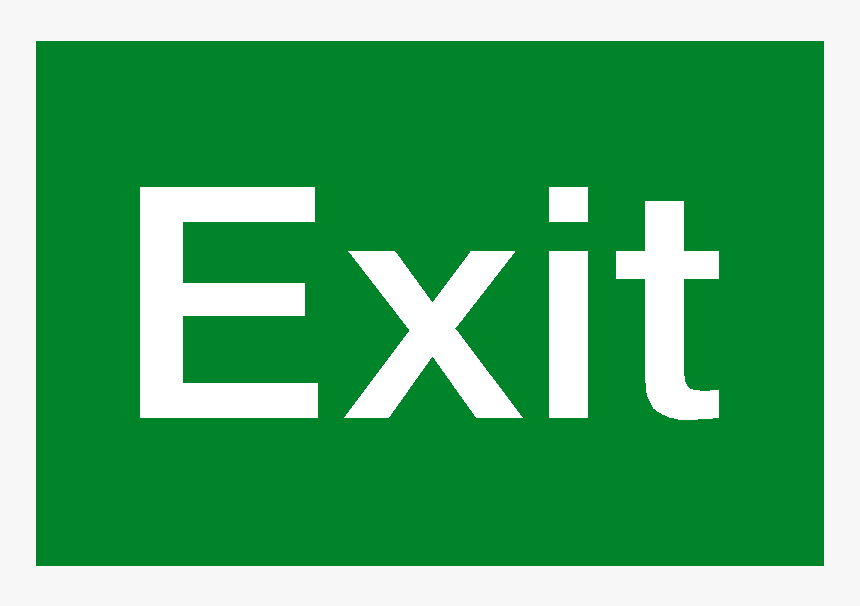 Exit Standard Fire Exit Sign, HD Png Download , Transparent Png Image ...