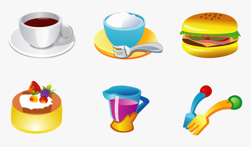 Food Icons Vector Material - Vector Food, HD Png Download , Transparent ...