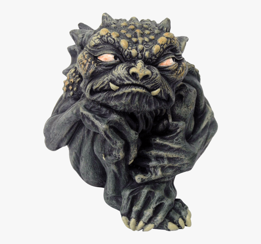 Jealous Gremlin Gargoyle Statue - Medieval Gremlin, HD Png Download ...