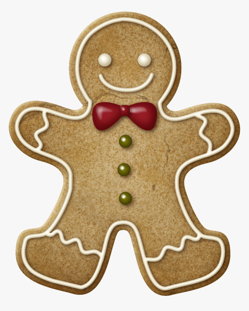 Gingerbread Transparent Background - Christmas Gingerbread Man Cookie ...