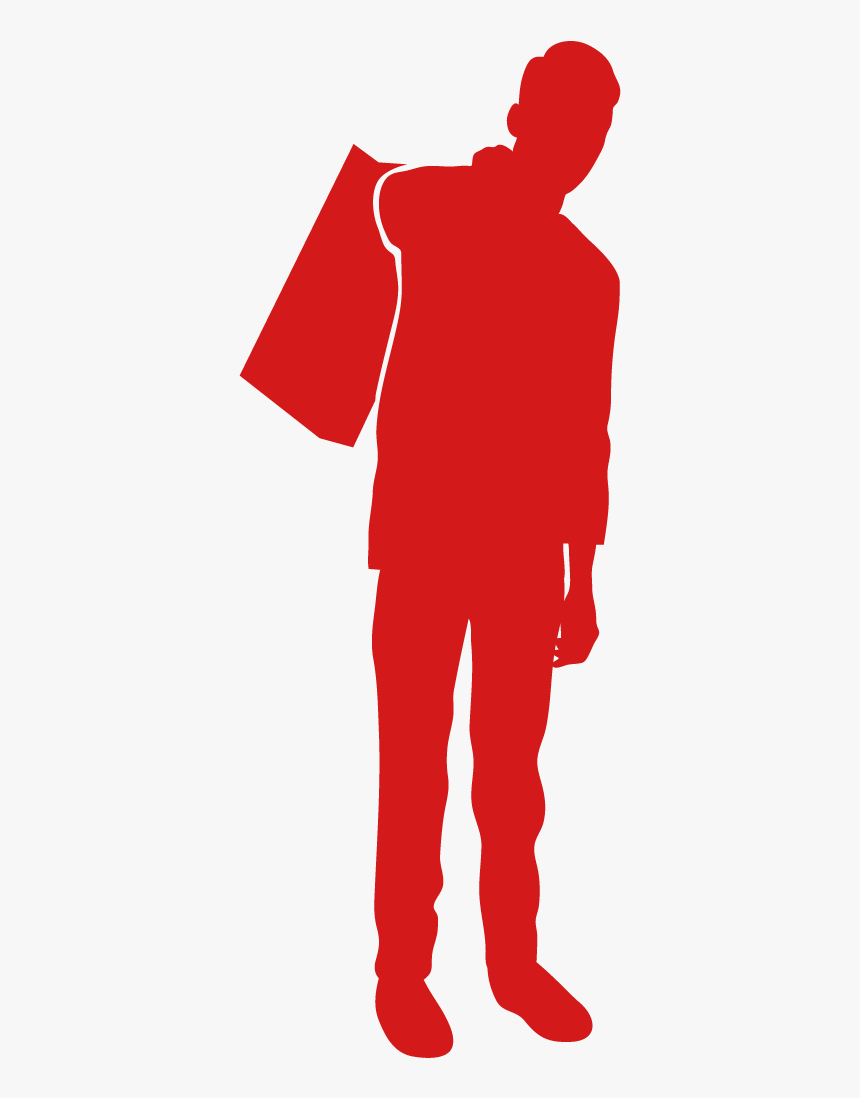 Silhouette Cartoon Drawing - Red People Silhouette, HD Png Download ...