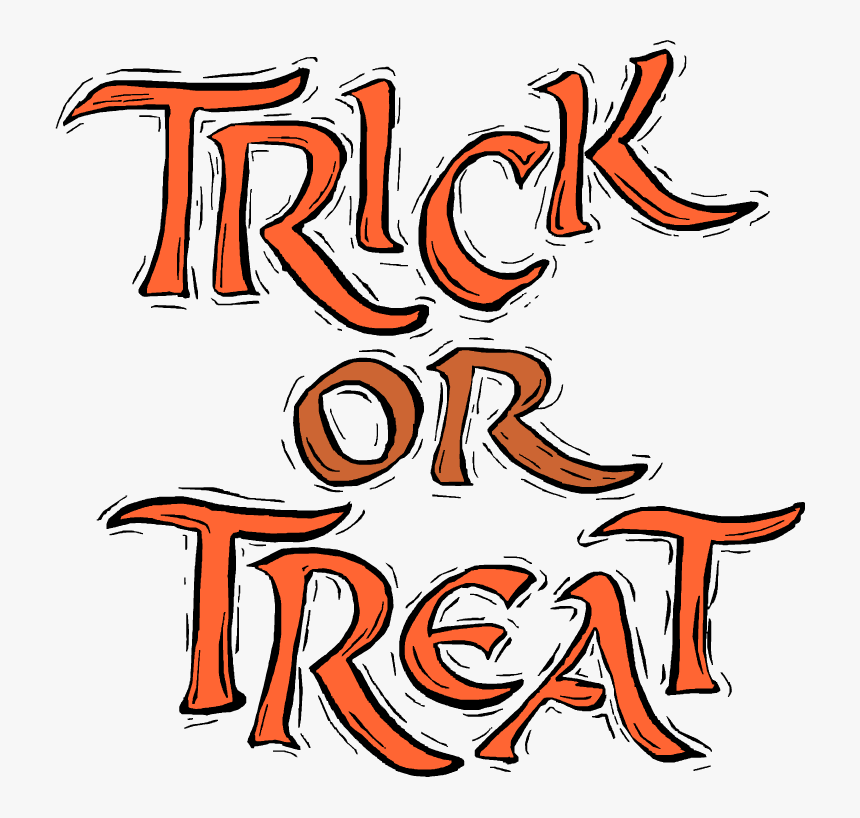 Trunk Or Treat Trick Or Treat Clipart - Treat Or Trick Word, HD Png ...