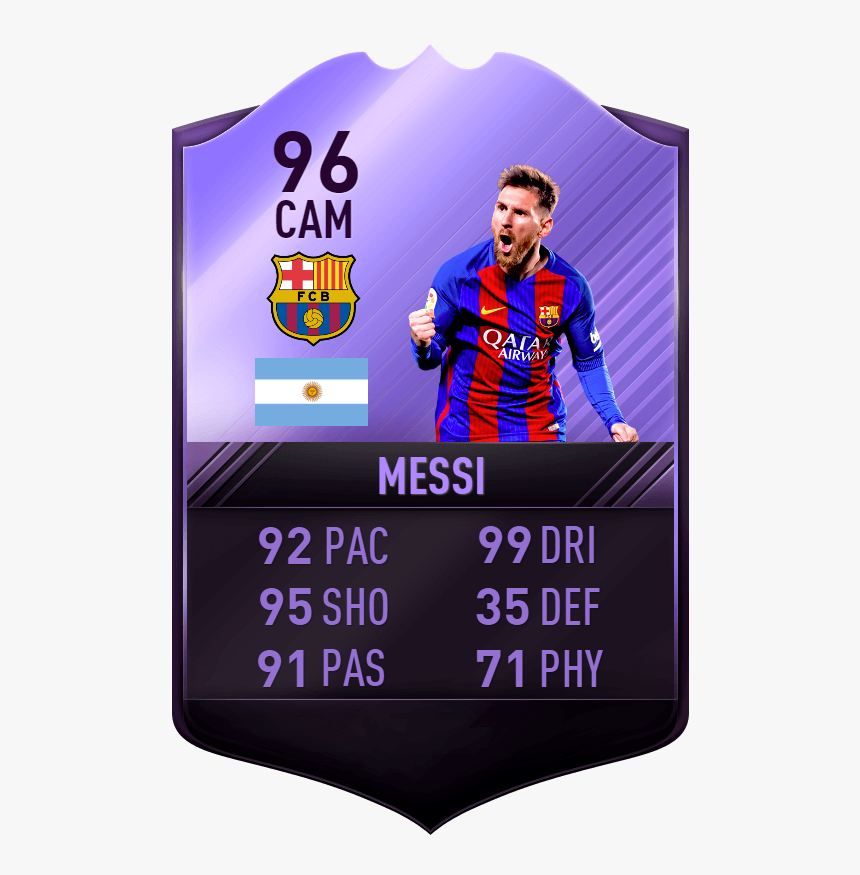 Fifa 17 Hero Card , Png Download - Messi Fifa 17 Card, Transparent Png ...