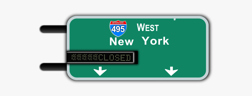 Vector Image Of Interstate Highway Sign With A Led - Sign, HD Png ...