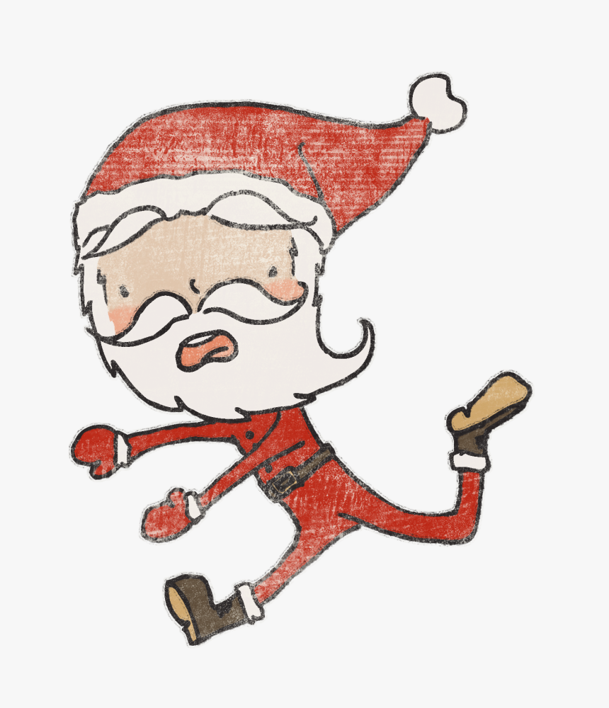 Free Santa Running Clipart Png
