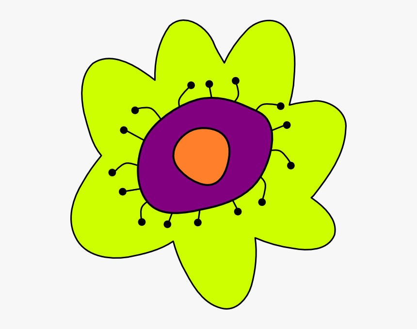 Cartoon Flower Svg Clip Arts - Cartoon Flower, HD Png Download ...
