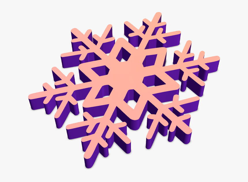 Snowflake Template Using Noun Project - Illustration, HD Png Download ...