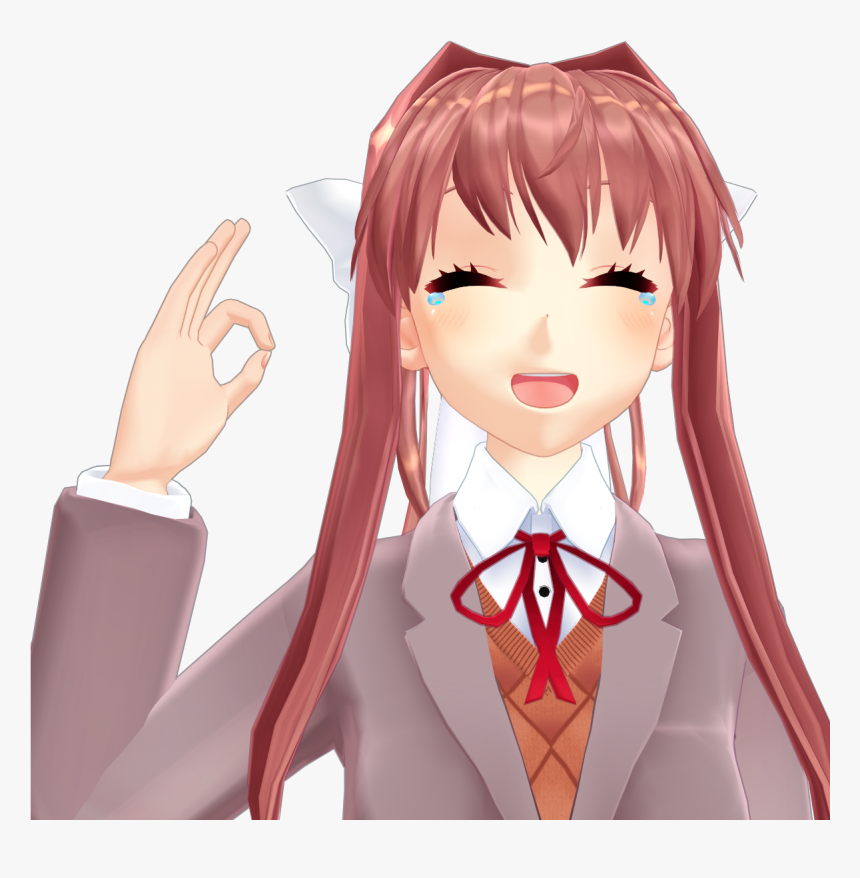 View Samegoogleiqdbsaucenao Monika Laughing Ok Emoji - Monika Emoji, HD ...