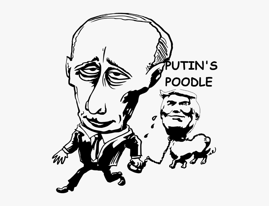 Trump As Putin S Poodle - Cartoon Image Putin With Trump Black And ...