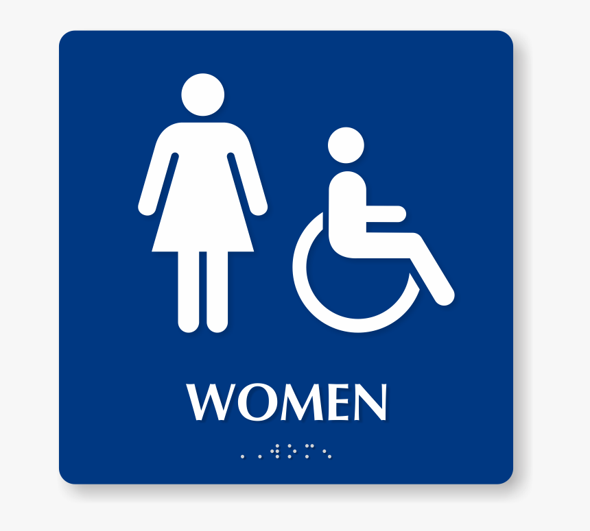 Women Handicap Bathroom Sign, HD Png Download , Transparent Png Image ...