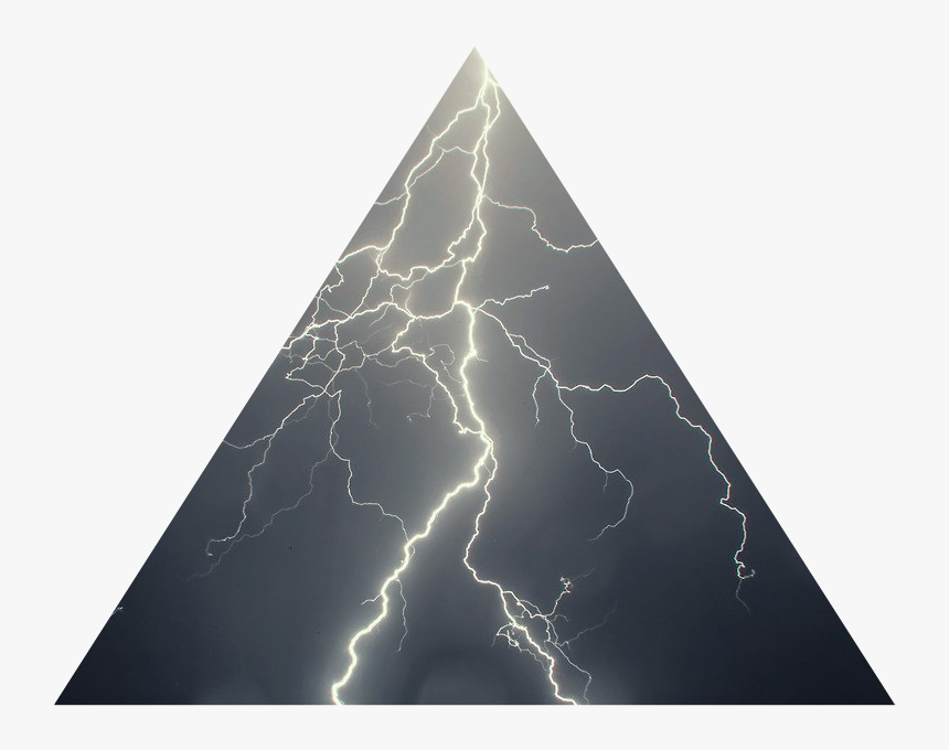 #tumblr #sky #lightning #thunderbolt #triangle - Lightning, HD Png ...