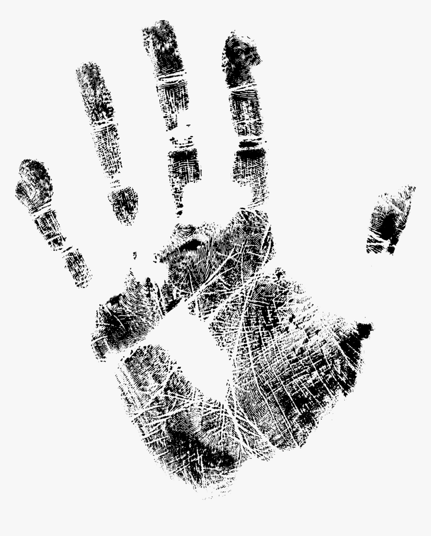 Handprint-3 - Vector Transparent Hand Print, HD Png Download ...
