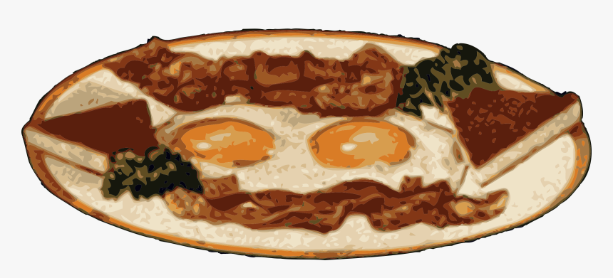 Bacon - Realistic Cartoon Bacon And Eggs, HD Png Download , Transparent ...