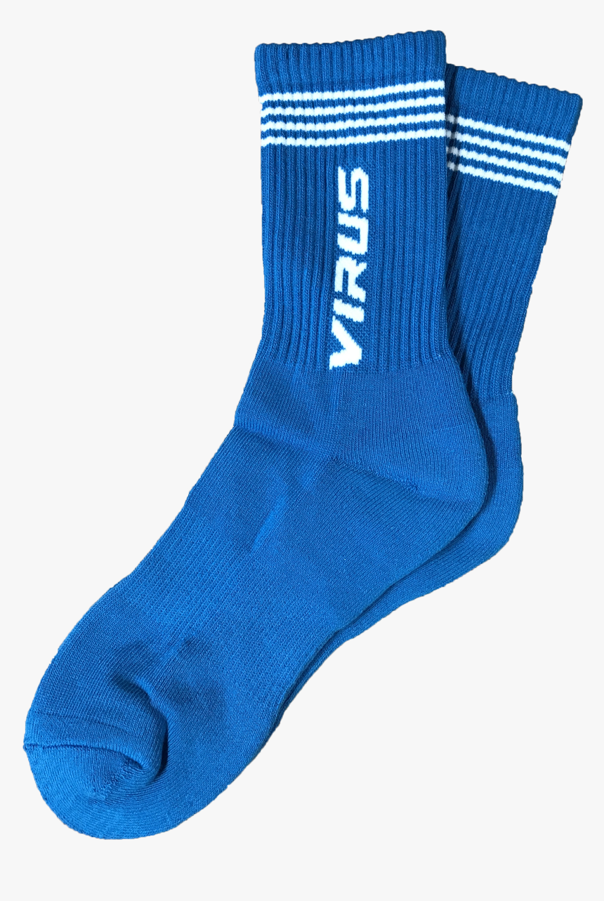 Virus Socks - Blue White - Sock - Sock, HD Png Download , Transparent ...