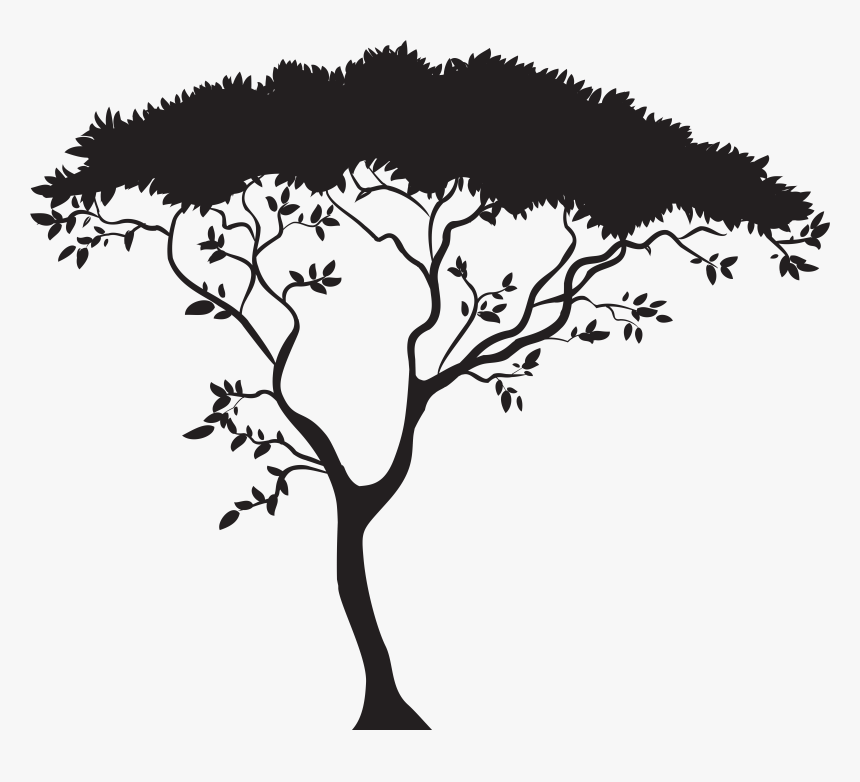 Grassland Tree Png Black And White, Transparent Png , Transparent Png ...