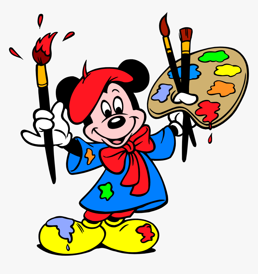 Mickey Mouse 20 By Convitex - Mickey Mouse With Paintbrush, HD Png ...