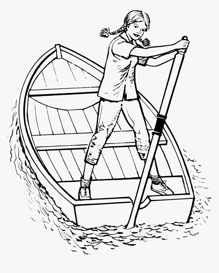 Rowing Boat Drawing, HD Png Download , Transparent Png Image - PNGitem