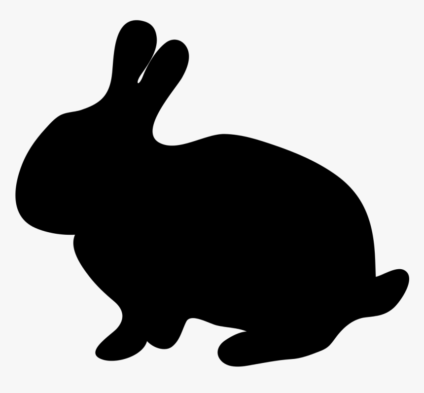 Bunny Clip Art At - Silhouette Of Bunny Rabbit, HD Png Download ...