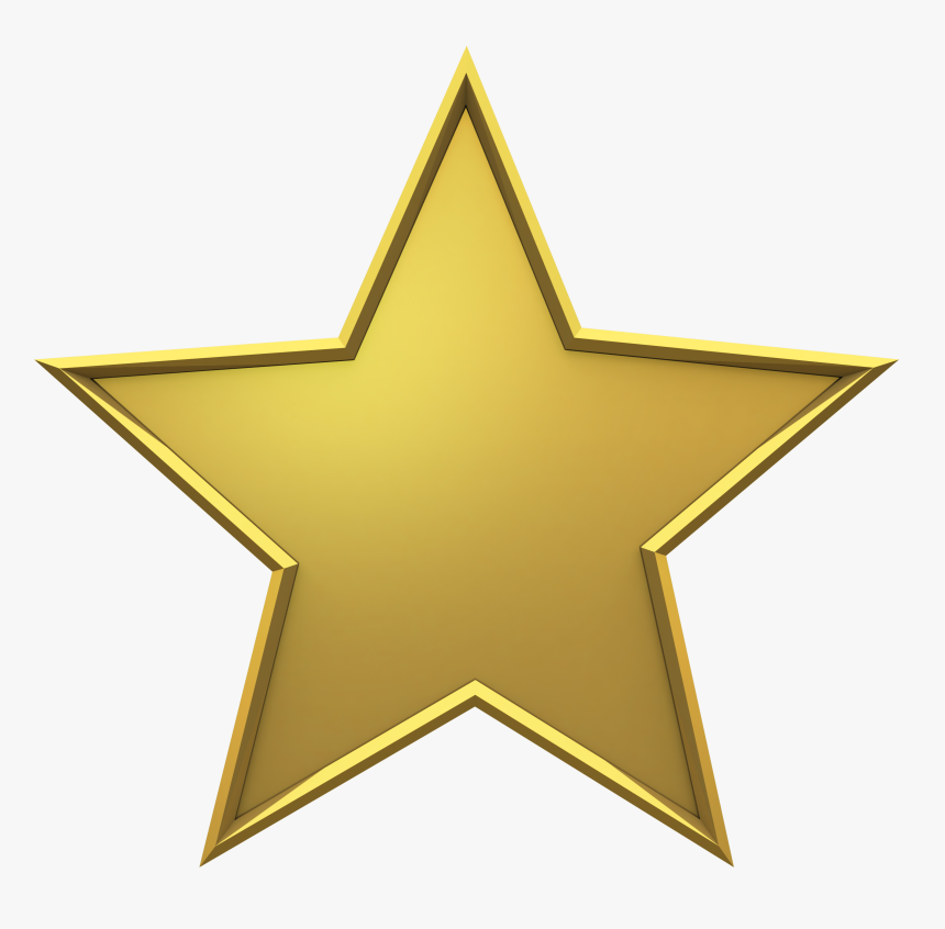 Gold Star Png Image - Gold Star Template, Transparent Png , Transparent ...