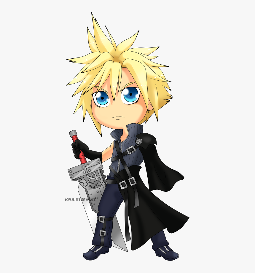 Cloud Strife Hair Png Vector Transparent Library - Final Fantasy Cloud ...