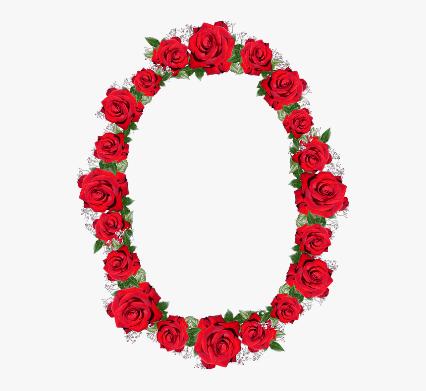 Red Rose Border Png - Red Rose Frame Png, Transparent Png , Transparent ...