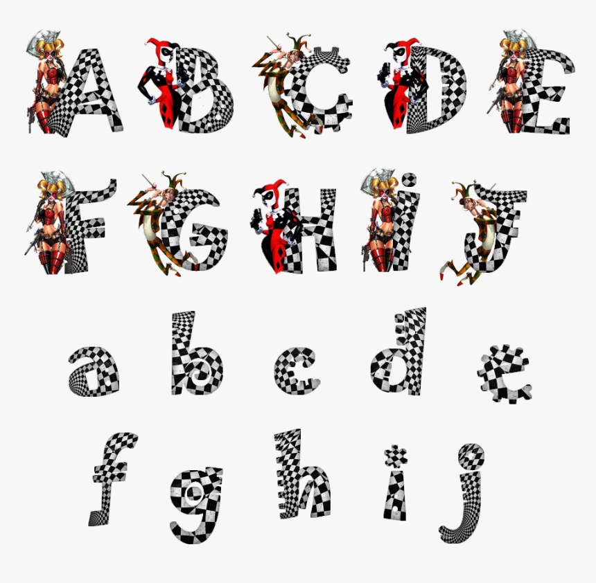Alphabet Damier Harley Queen Joker - Harley Quinn, HD Png Download ...