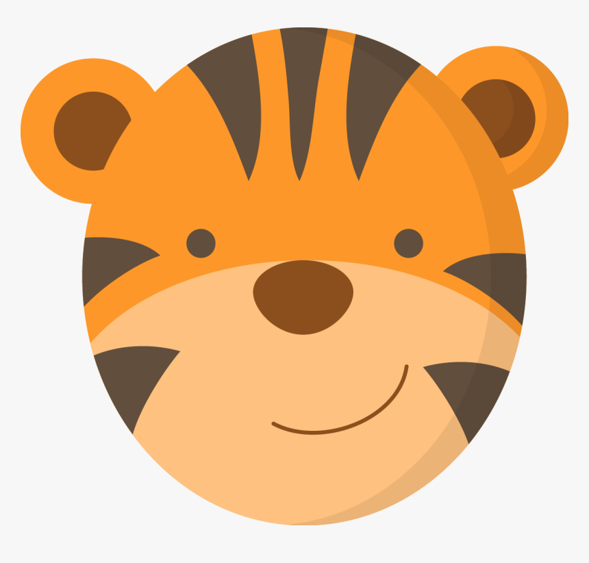 Tiger Clipart Jungle Animal - Cute Tiger Face Clipart, HD Png Download ...