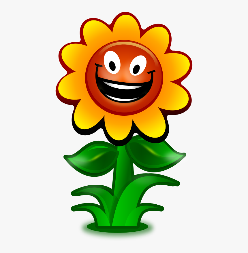 Sunflower Clipart Smile - Sunflower With Smiley Face, HD Png Download ...
