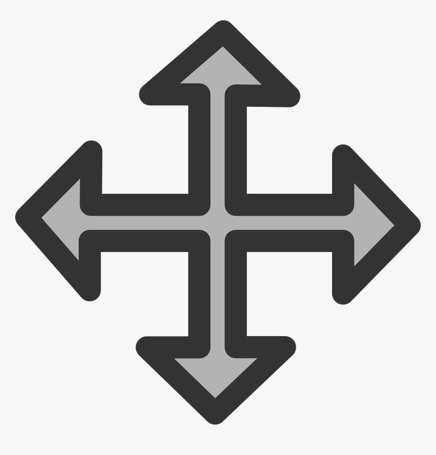 4 Way Arrow Png, Transparent Png , Transparent Png Image - PNGitem