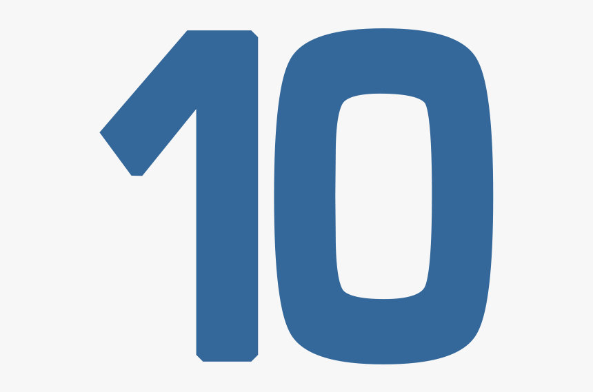 10 Number Png Transparent Image - Number 10 In Blue, Png Download ...
