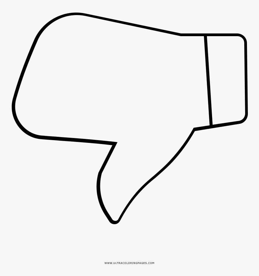 Dislike Coloring Page - Line Art, HD Png Download , Transparent Png ...