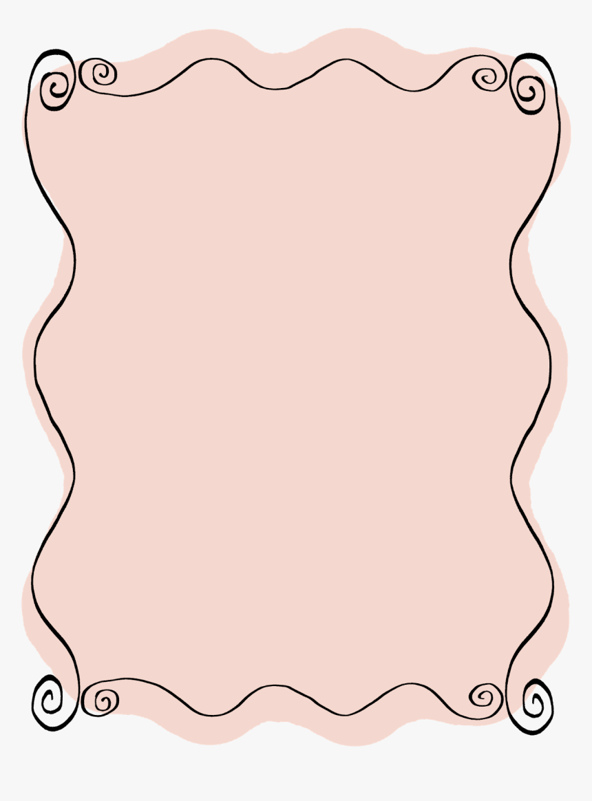 Doodle Pink Labels Frames Hand Drawn Scrapbook Printable, HD Png ...
