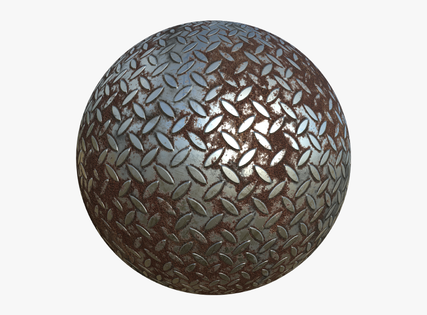 Rusty Metal Treadplate Texture With Cross Pattern, - Circle, HD Png ...