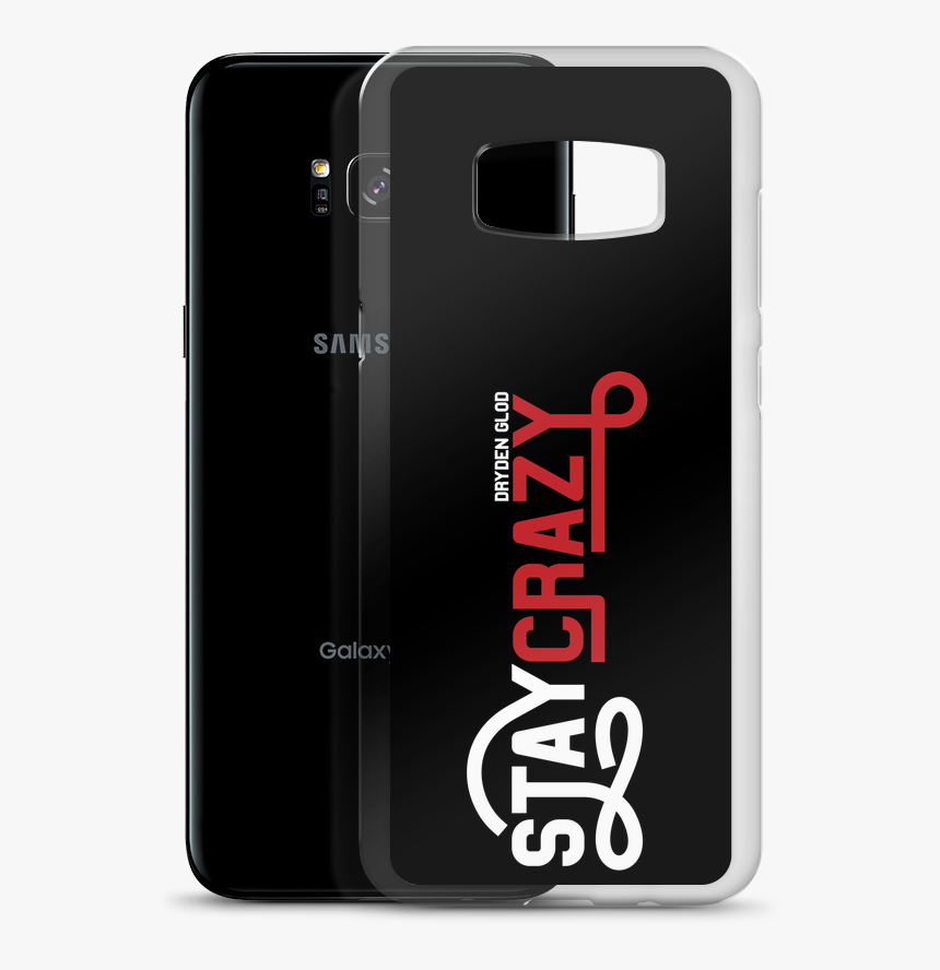 Stay Crazy White Mockup Case With Phone Default Samsung, HD Png ...