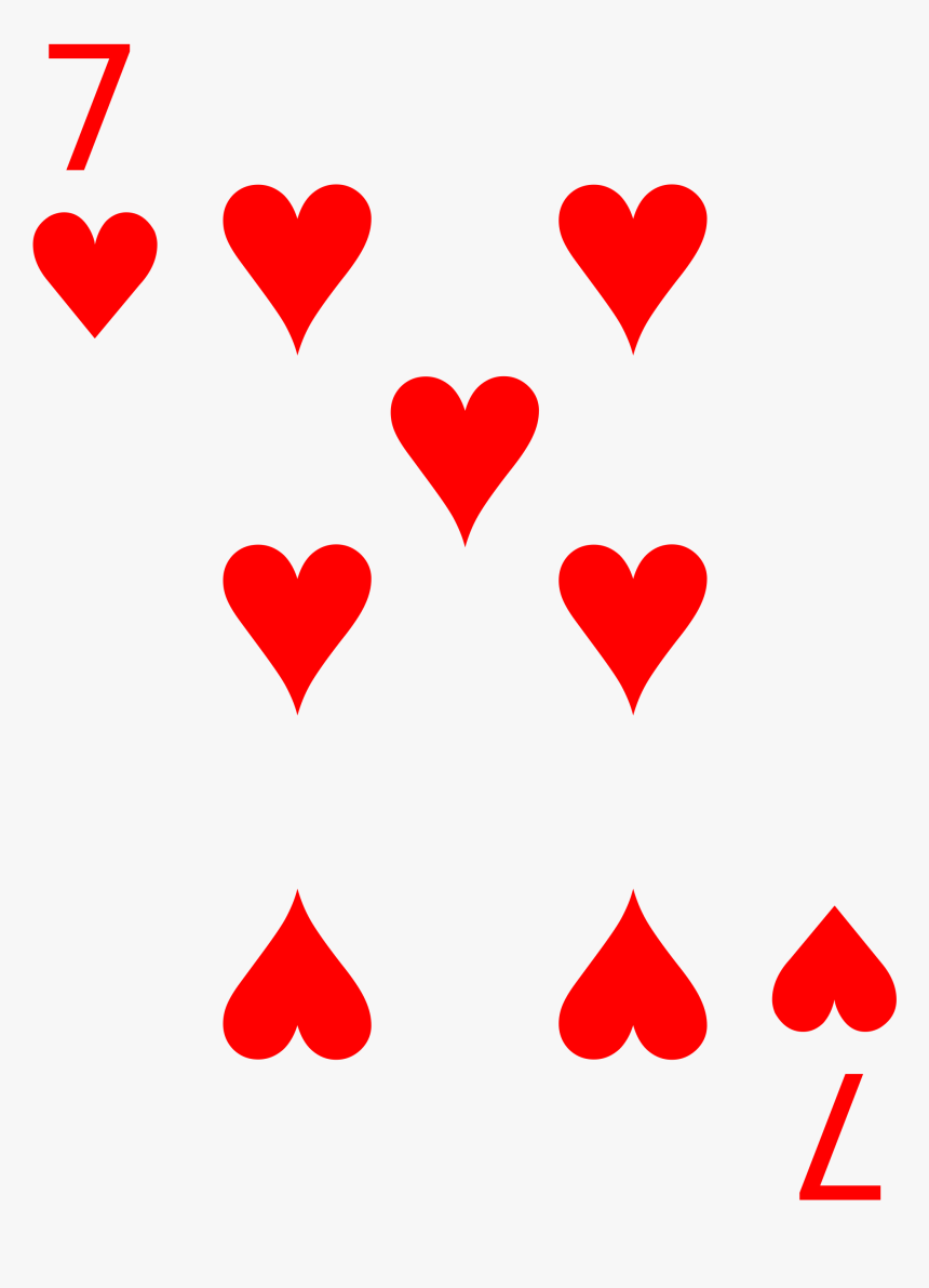 2000 X 2801 - Cards 7 Heart, HD Png Download , Transparent Png Image ...