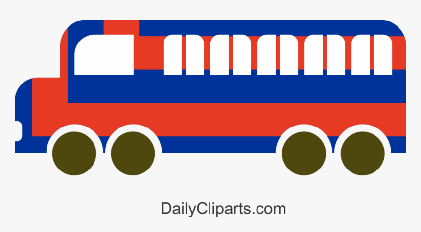 School Bus Blue Red Mix Color Design - Circle, HD Png Download ...