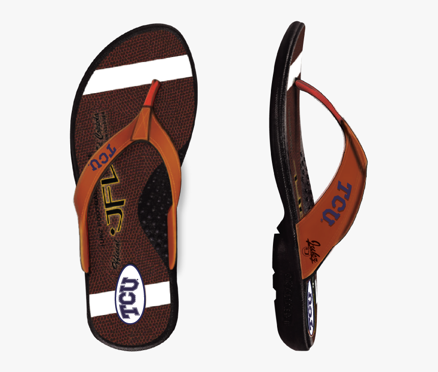 Tcu Horned Frogs Football Flip-flops - American Football, HD Png ...