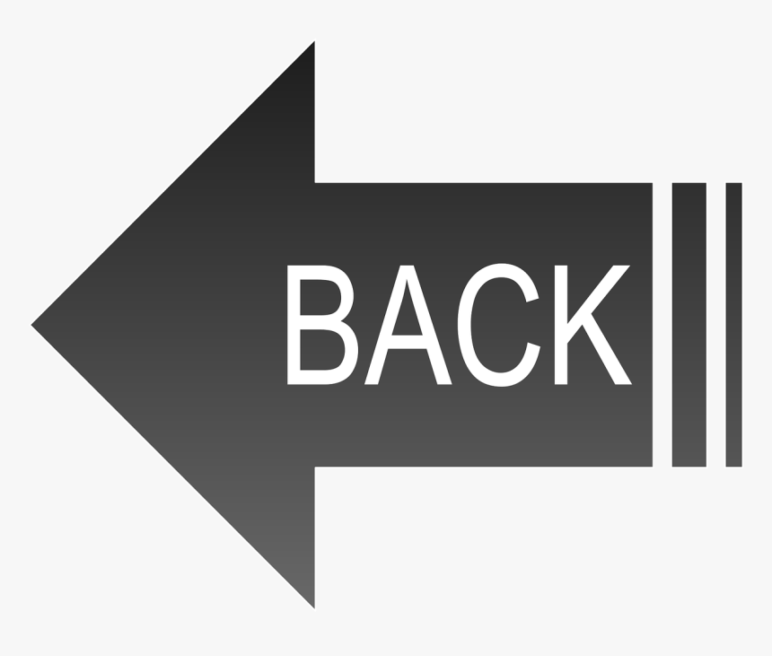Black Back Button Free Photo - Arrow With Word Back, HD Png Download ...