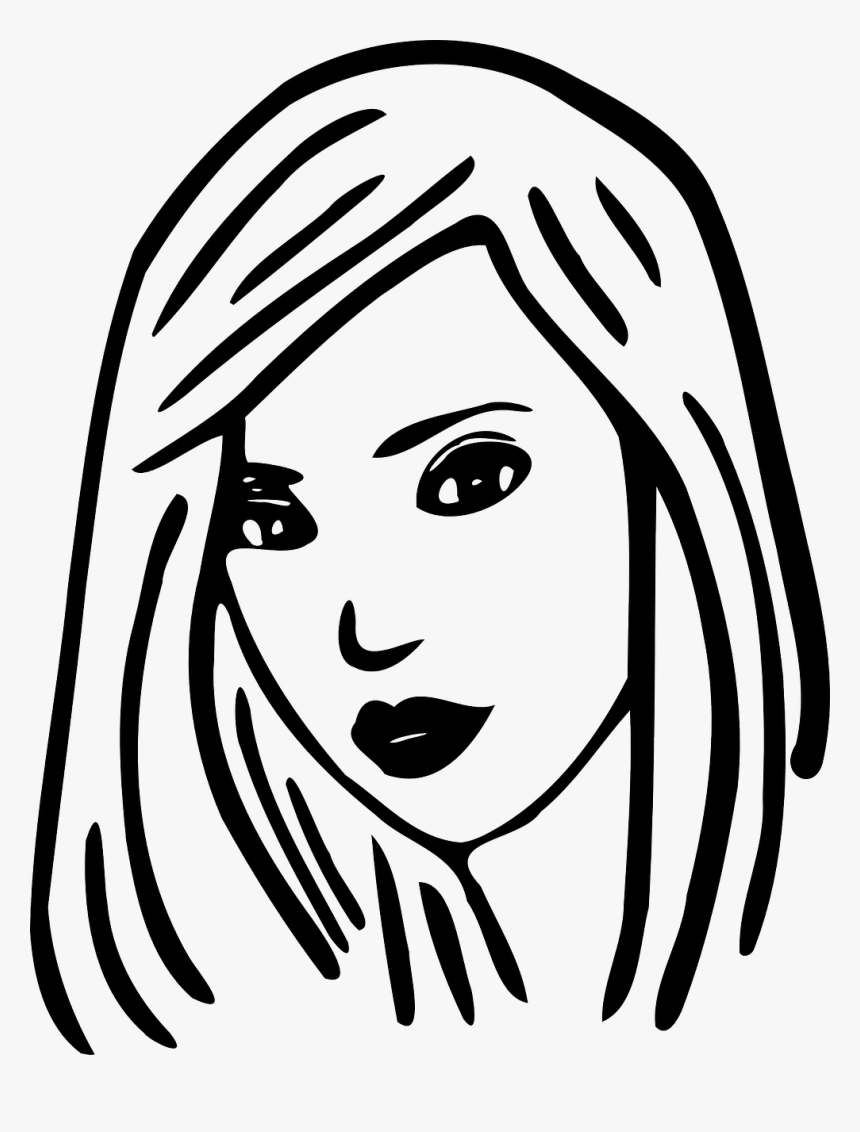 Mother's Face Clipart Black And White, HD Png Download , Transparent ...