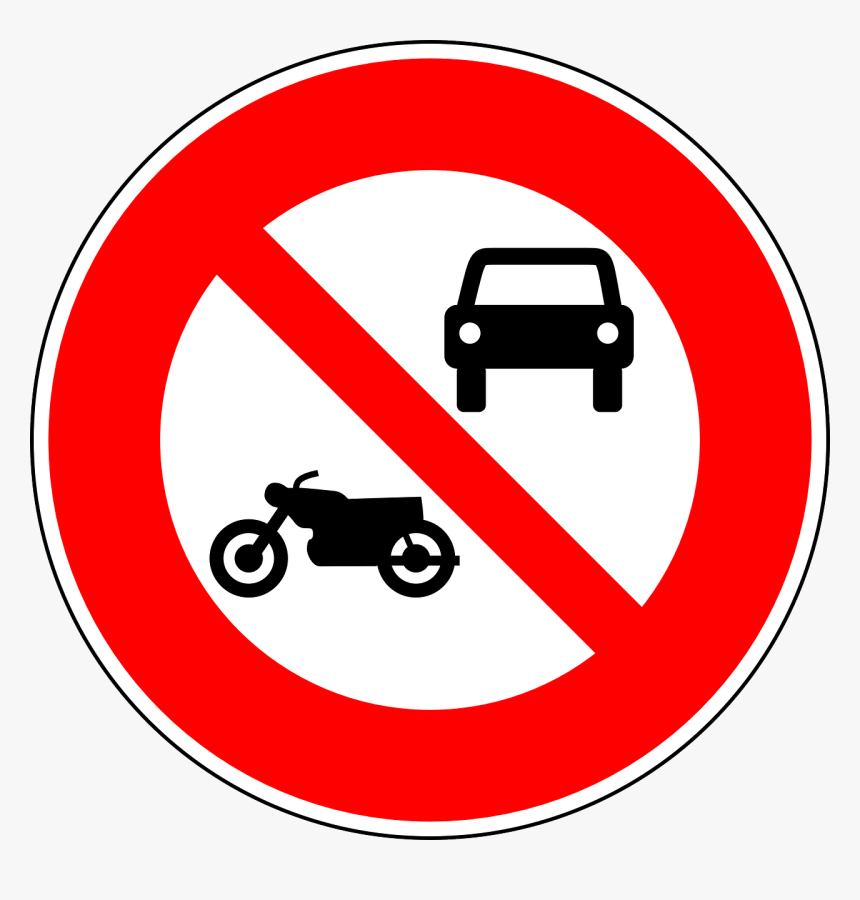 No Motor Vehicles No Motorcycles Traffic Sign Free - All Motor Vehicles ...