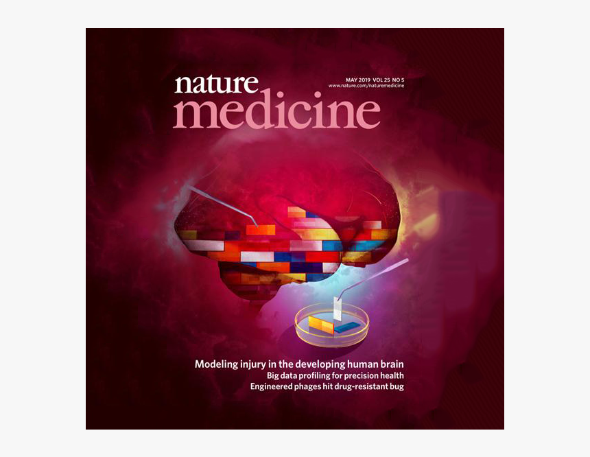 Cover Of Nature Medicine Journal Showing A Brain Made - Personalized ...