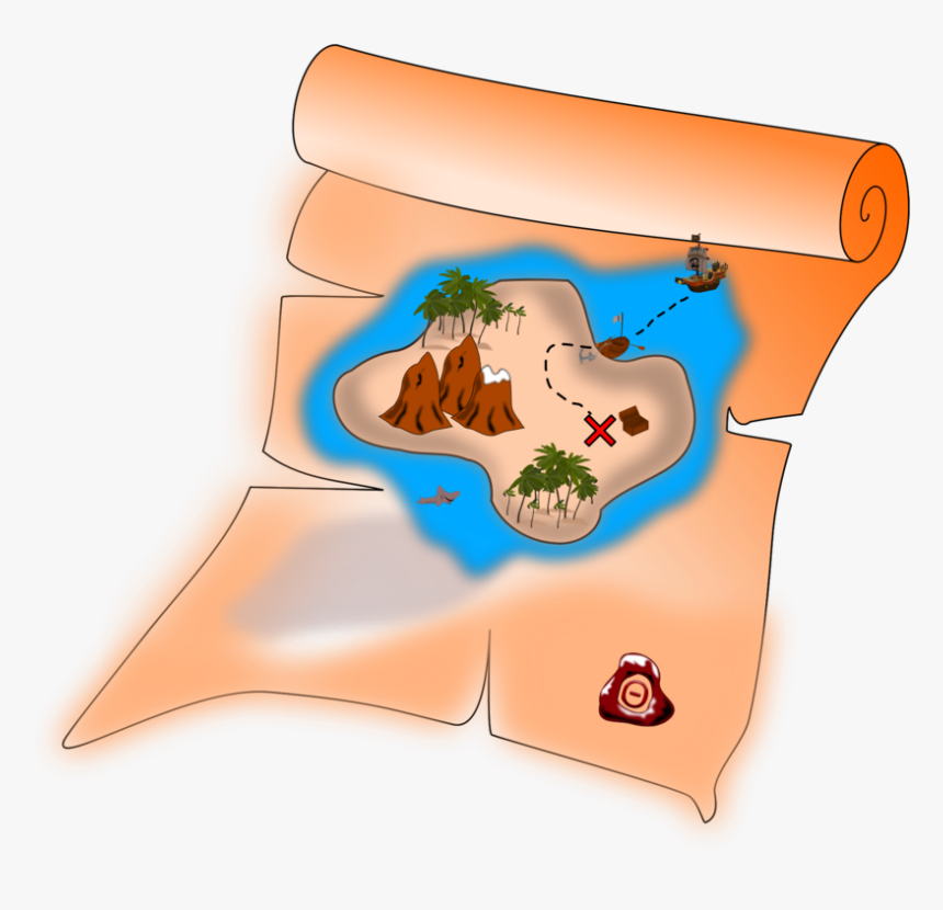 Peach,stomach,neck - Treasure Map Png Cartoon, Transparent Png ...