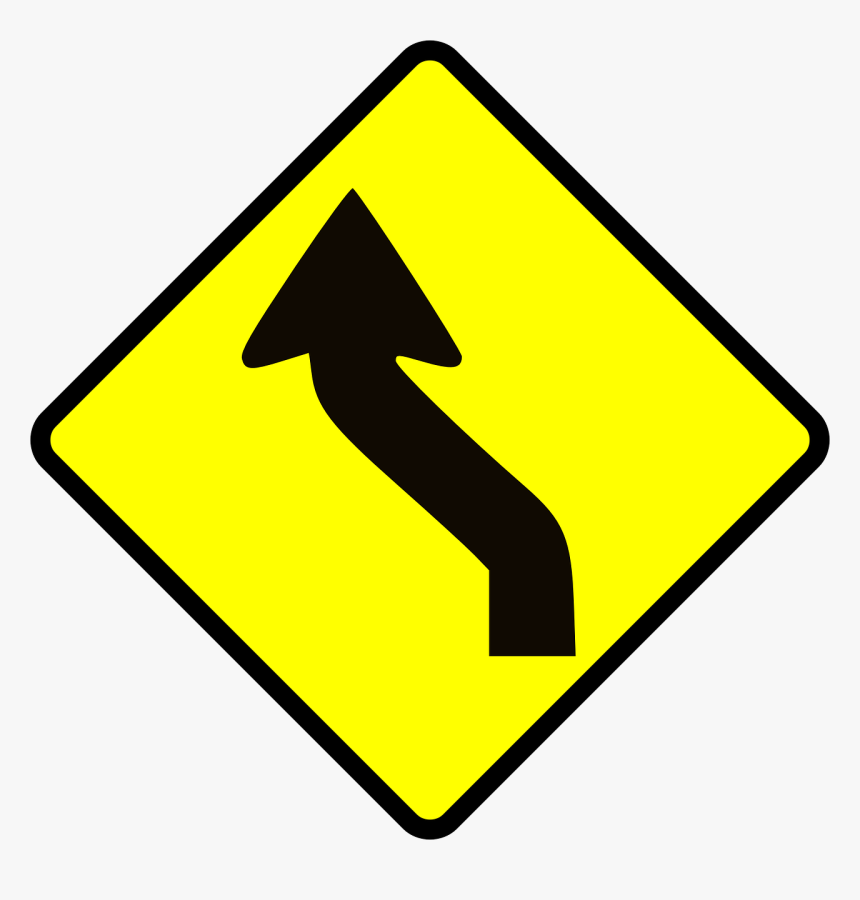 Zig Zag Road Sign, HD Png Download , Transparent Png Image - PNGitem