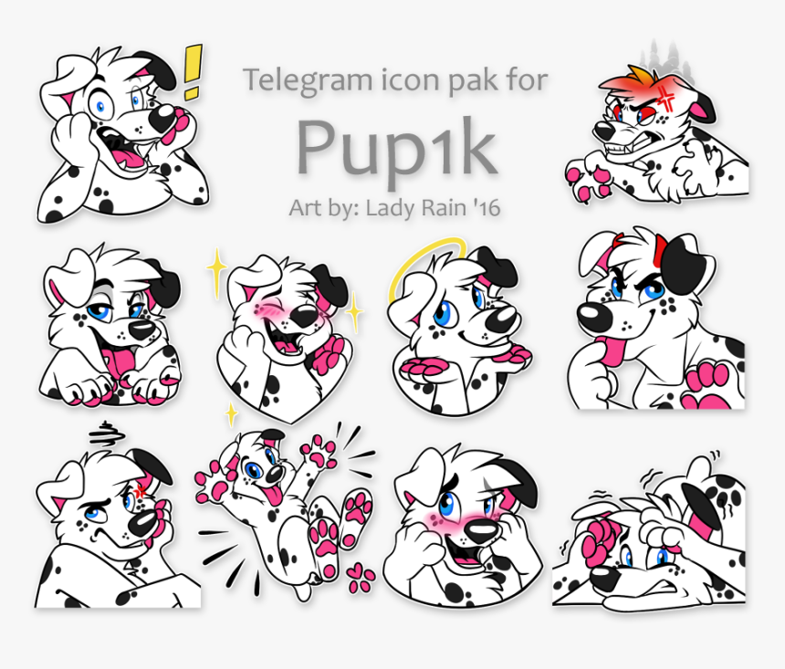 Pup1k Telegram Set - Cartoon, HD Png Download , Transparent Png Image ...