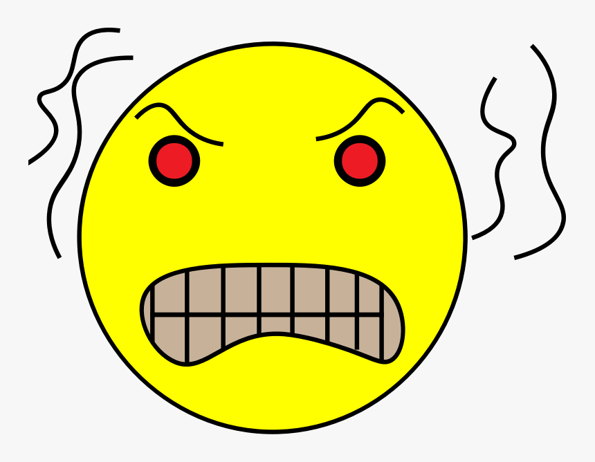 Yellow Angry Head - Clip Art Anger Face, HD Png Download , Transparent ...